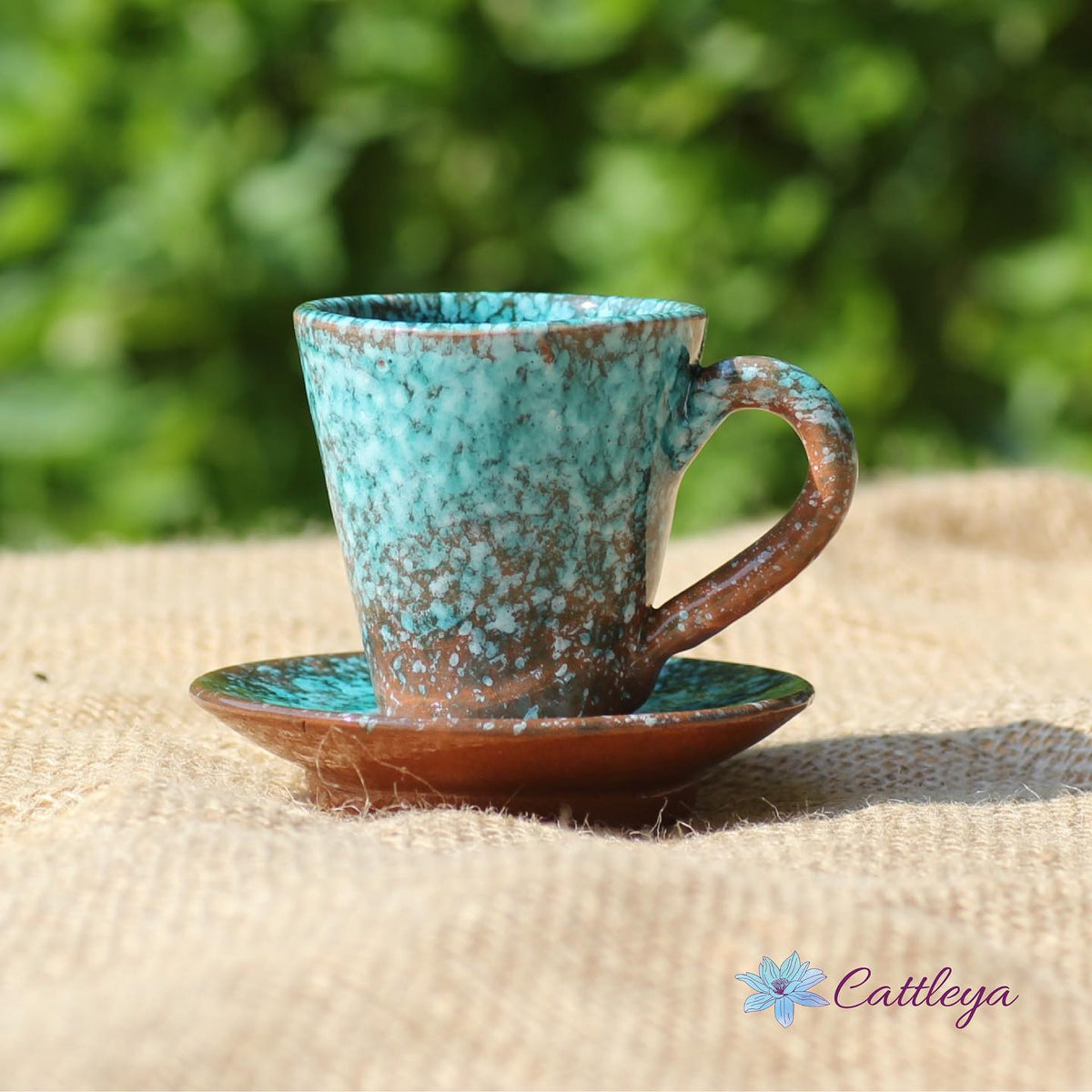 Cattleya-Waterfall Green Coffee Cup – giftopiia