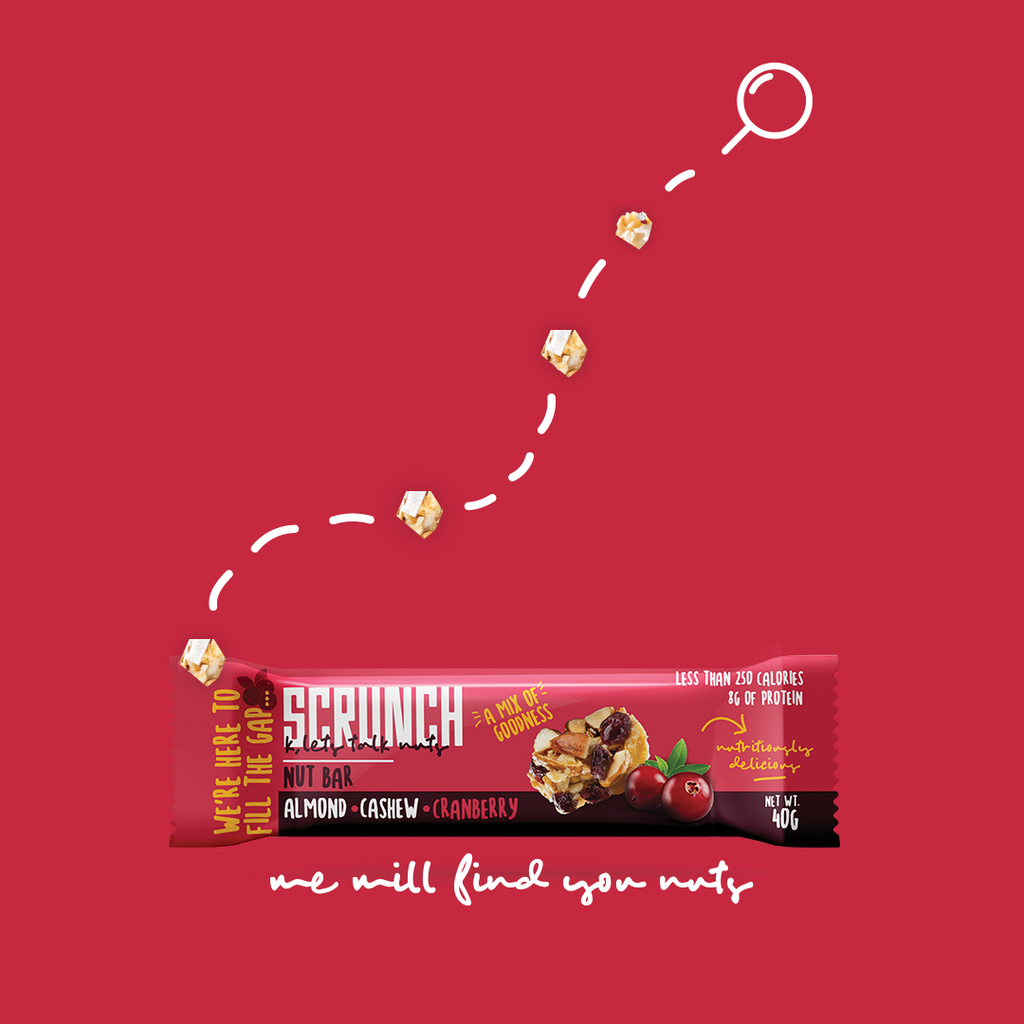 Scrunch-Almond Cashew And Cranberry Bar | giftopiia.com