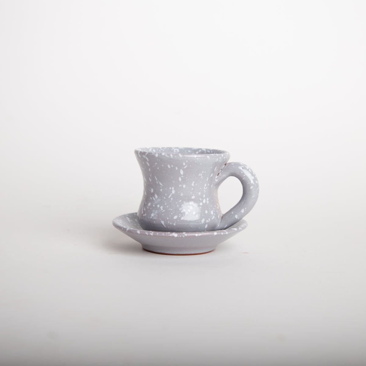Cattleya-Blossom Grey Coffee Cup With Underline Plate – giftopiia