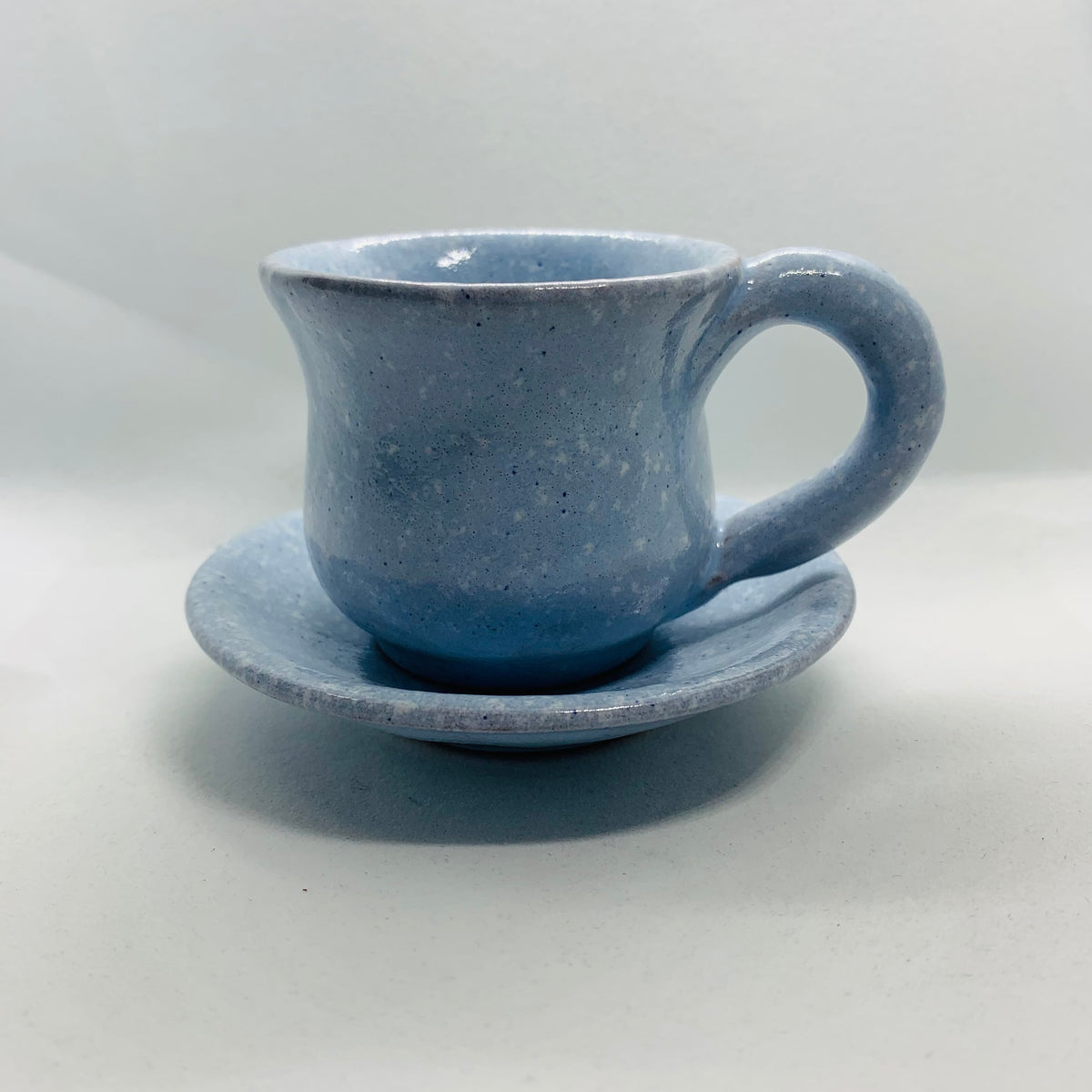 Cattleya-Blossom Blue Coffee Cup With Underline Plate – giftopiia